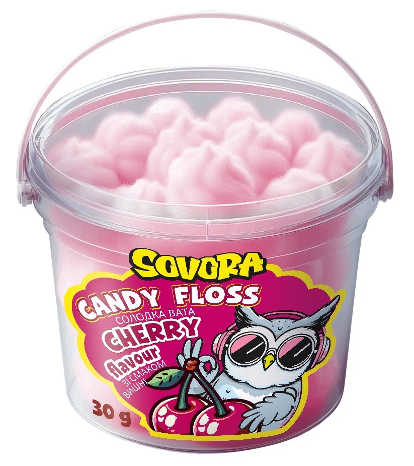 Cukrová vata s příchutí višně 30 g SOVORA | KOLOBOK